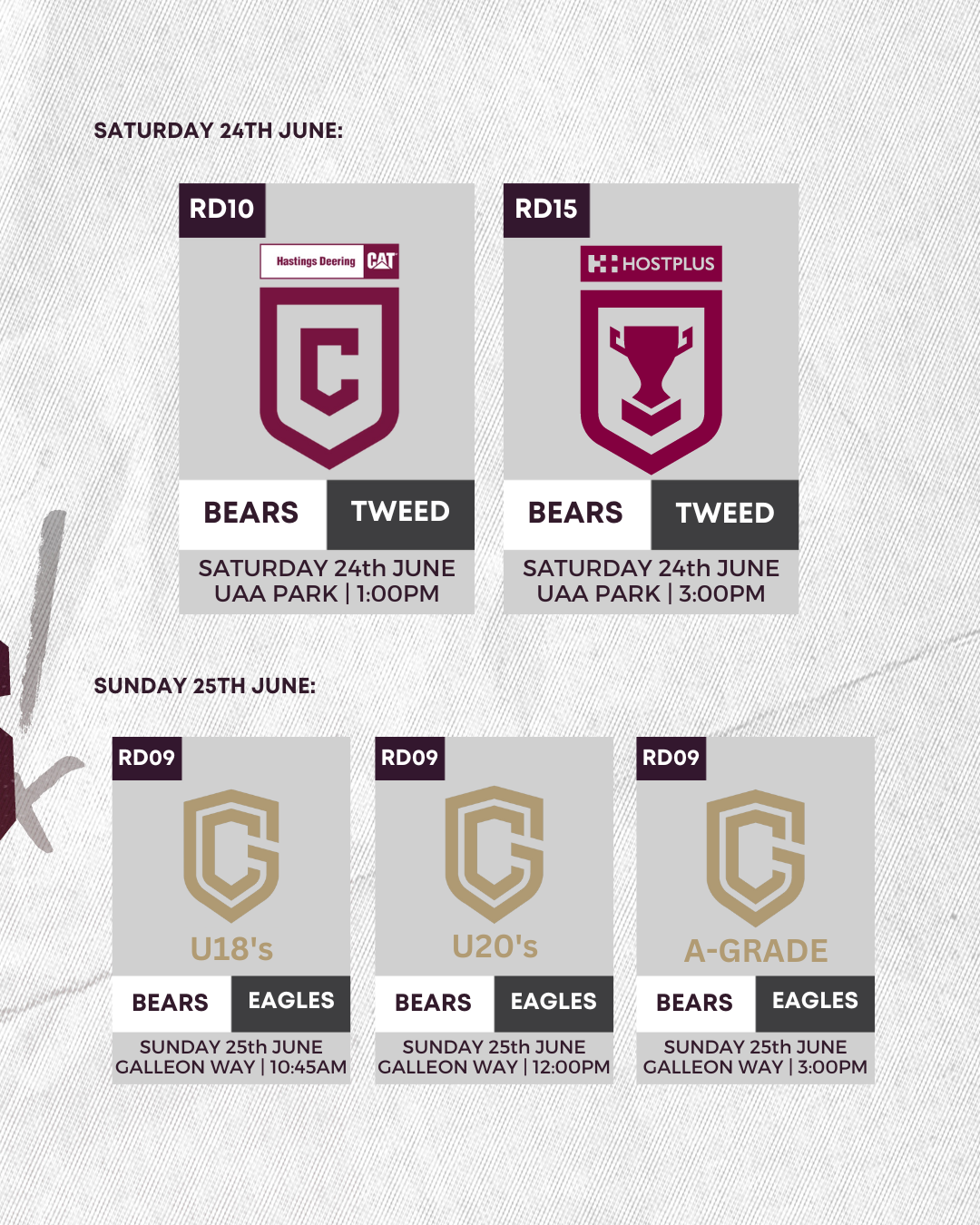 Upcoming Games - burleighbears