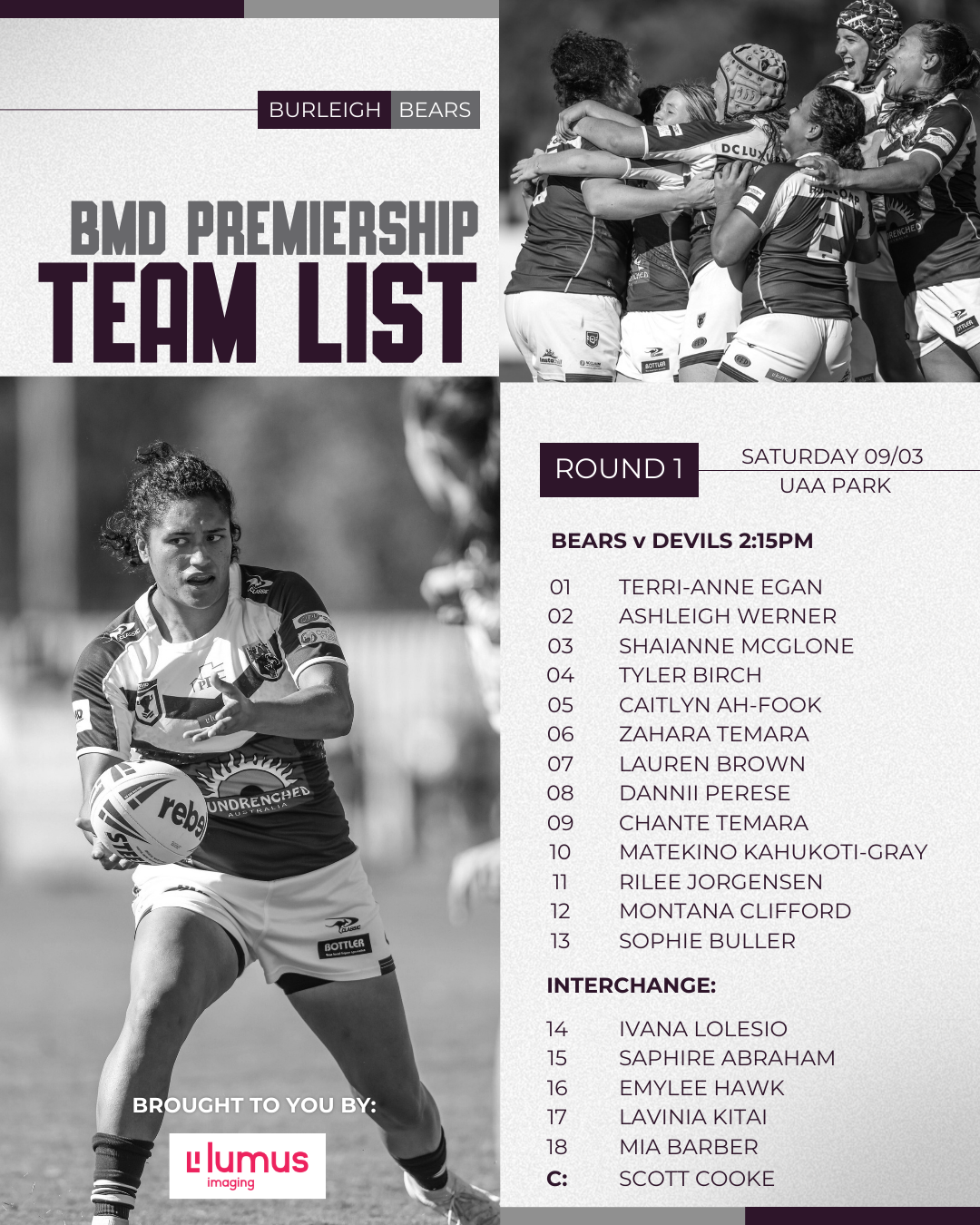 BMD Team List - burleighbears